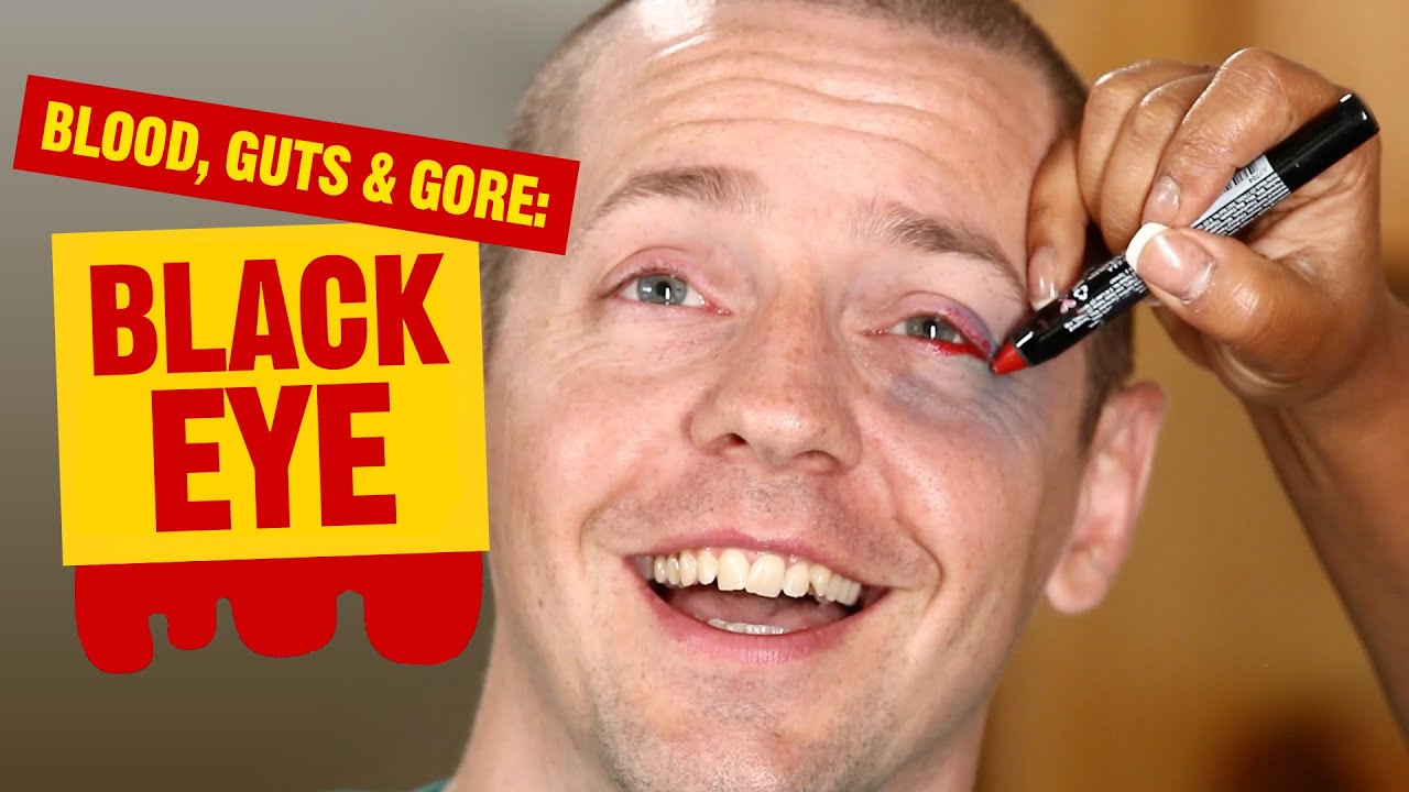 Blood, Guts and Gore: Black Eye Makeup - YouTube