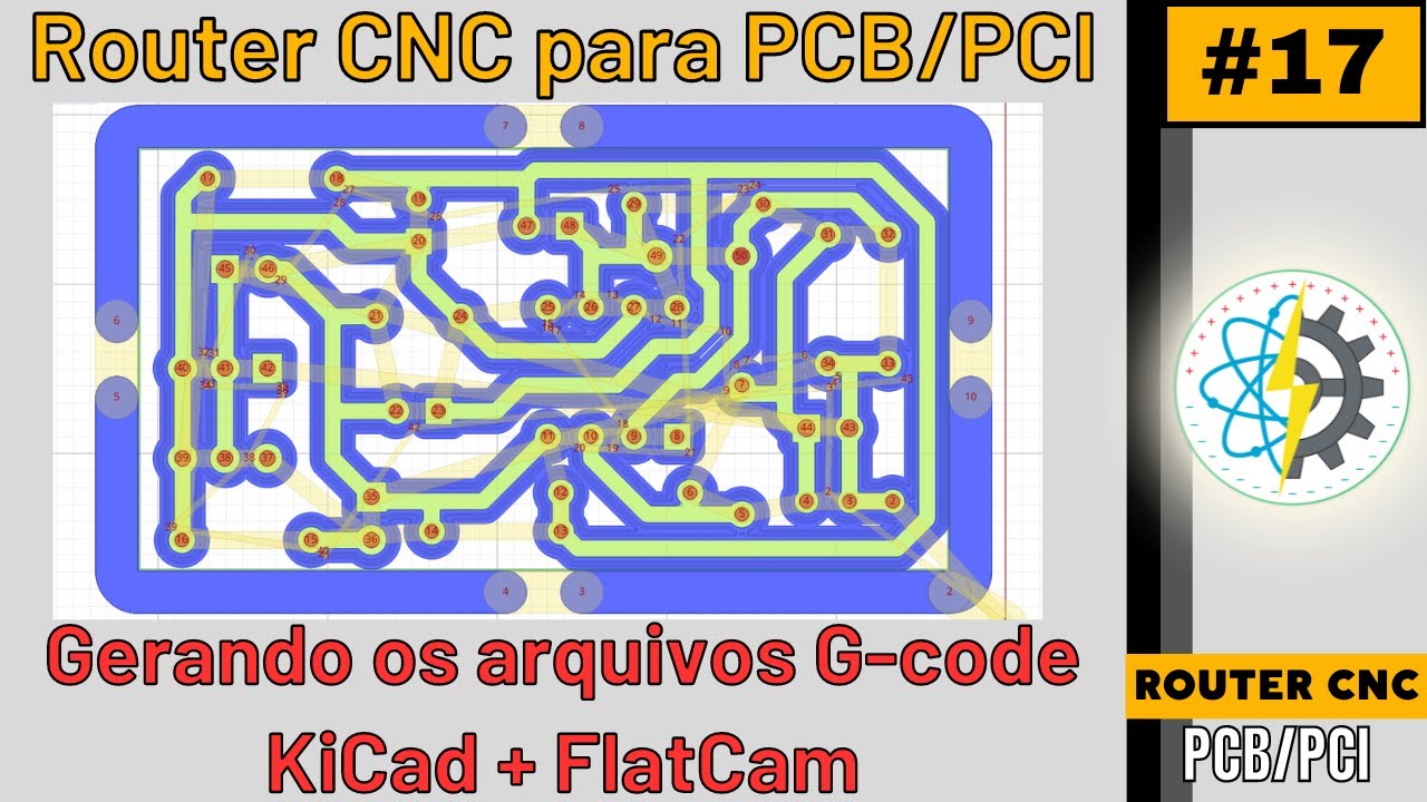 Router CNC para produzir PCB-PCI | Gerando os arquivos G-code usando o KiCad + FlatCam - YouTube