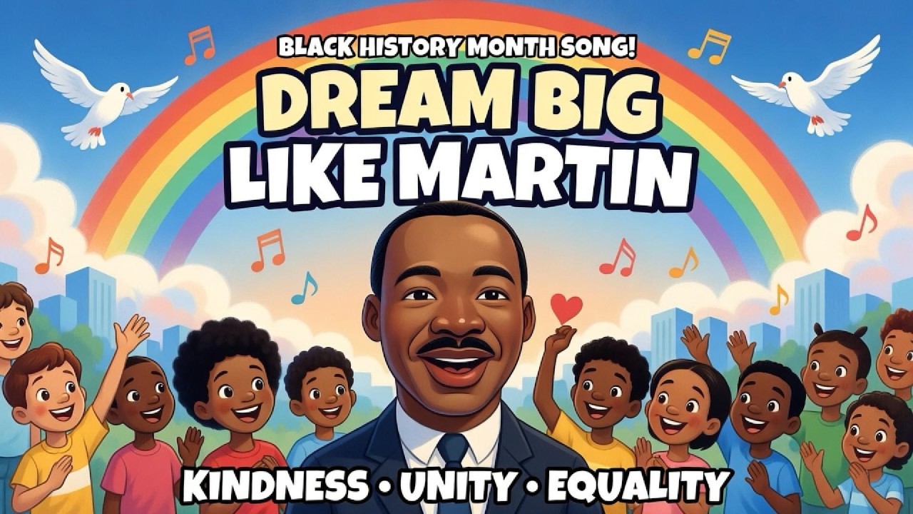 Dream Big Like Martin 🎶 | Martin Luther King Jr Kids Song | Black ...