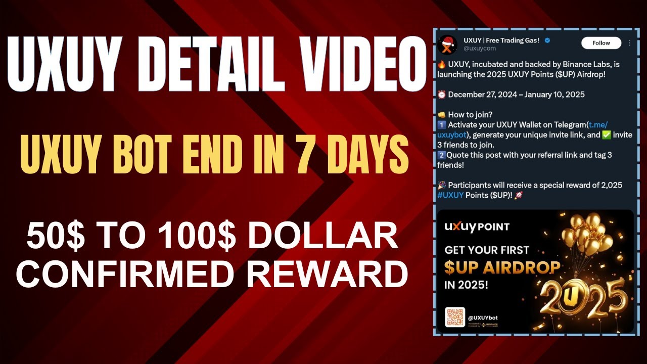 I Spent 50$ to 100$ on Confirmed Reward ! UXUY Bot End In 7 Days - YouTube