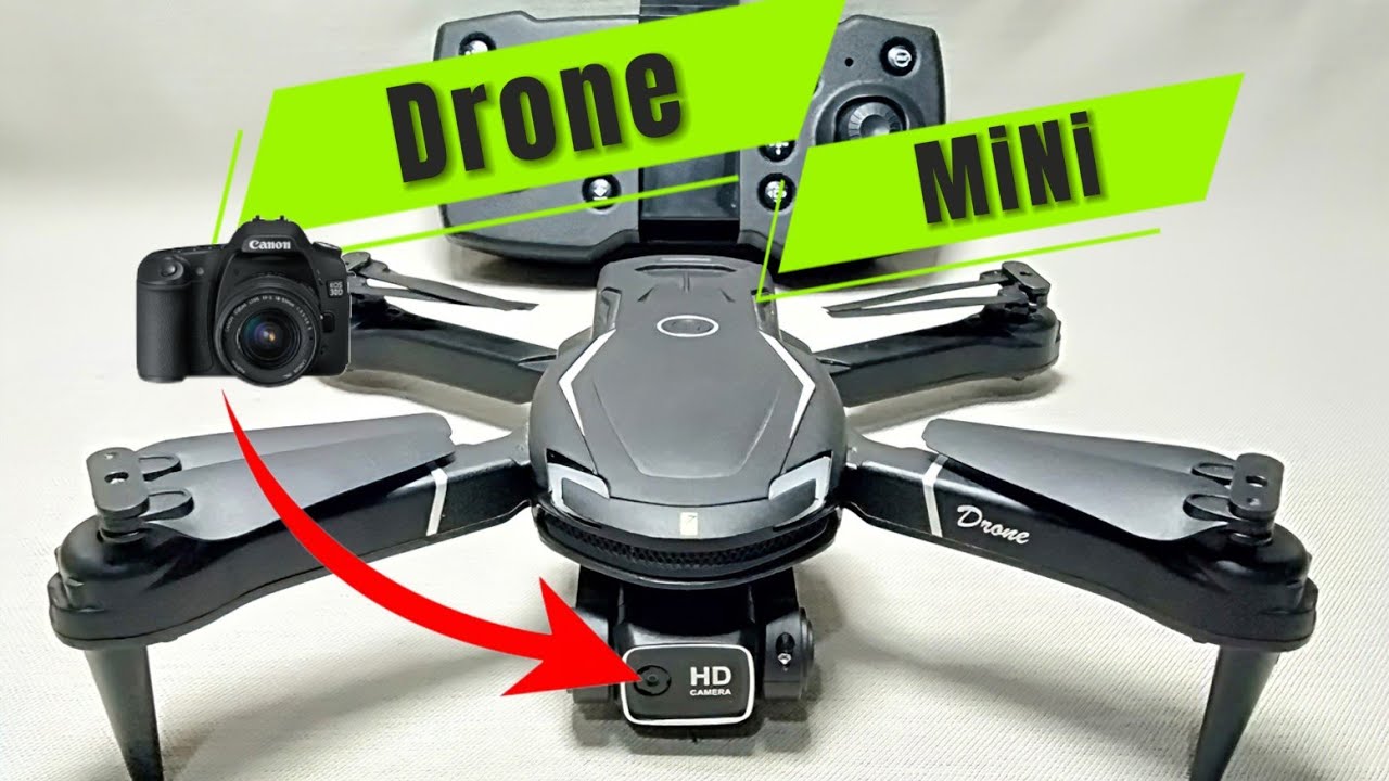 V88 mini size foldable wifi RC drone with double 2K camera - YouTube