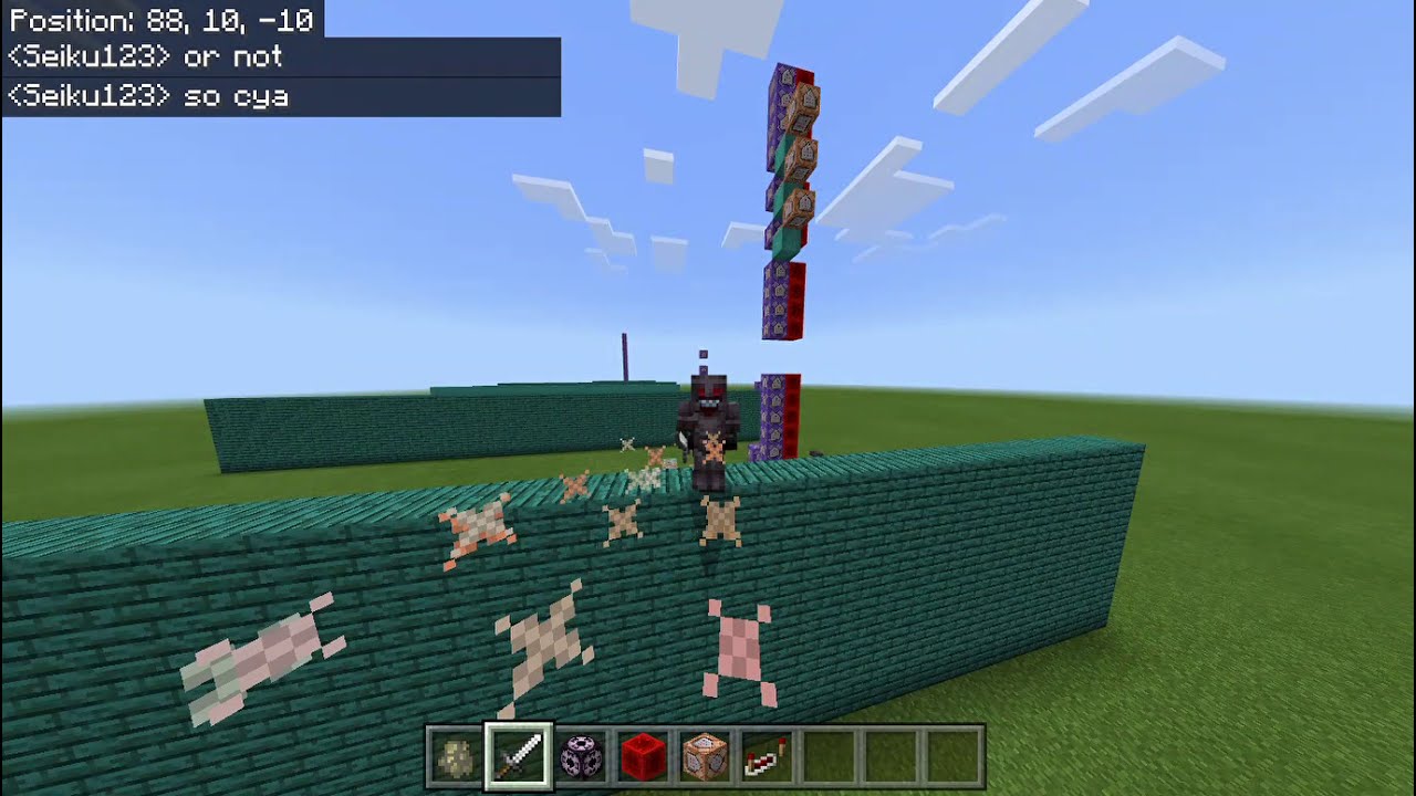 Knife Throw Tutorial for Minecraft Pe / Be (Sakuya style) - YouTube