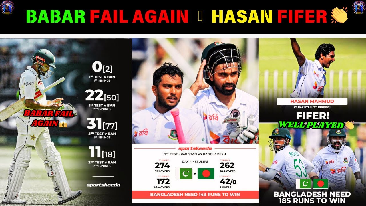 BABAR FAIL AGAIN 😱 I BAN NEED 143 RUNS TO WIN 🫡 I 🔴 CRICKET DISCUSSION ...