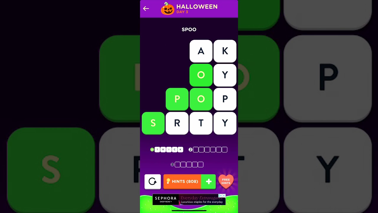Wordbrain 2 HALLOWEEN Event DAY 3 [October 25 2021] | Wordbrain 2 ...