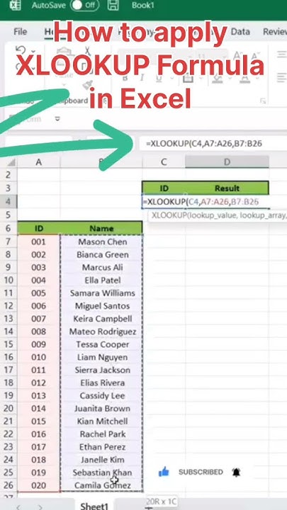 XLOOKUP Formula in excel#XLOOKUP - YouTube