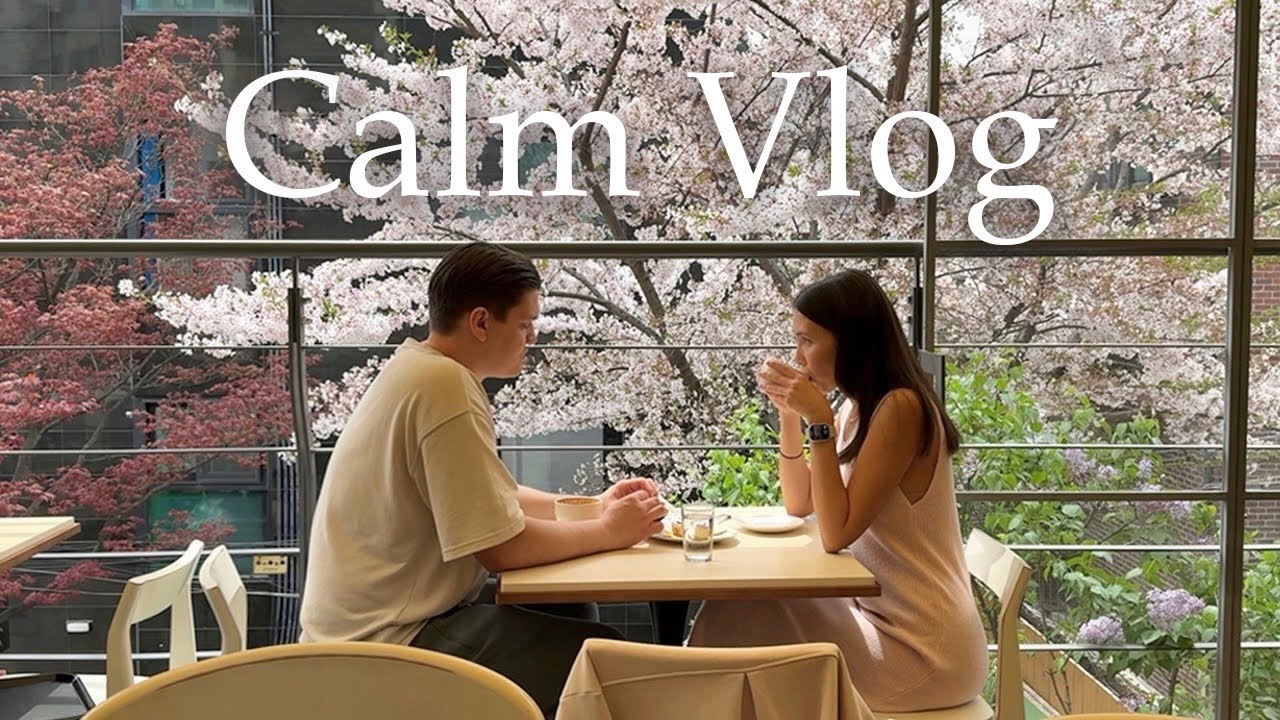 CALM VLOG: поездка в Корею, кафе в Сеуле, цветение сакуры и день ...