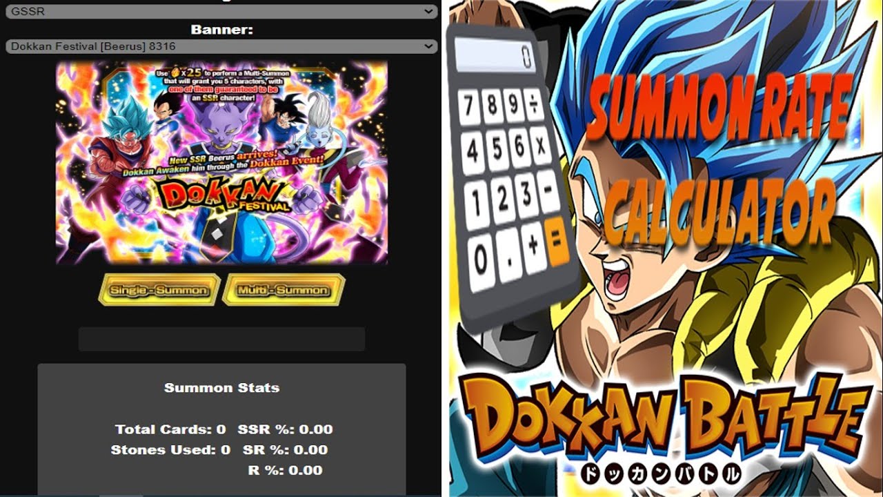 DOKKAN BATTLE, SIMULADOR DE SUMMONS Y CALCULADORA DOKKAN, COMO USARLOS ...