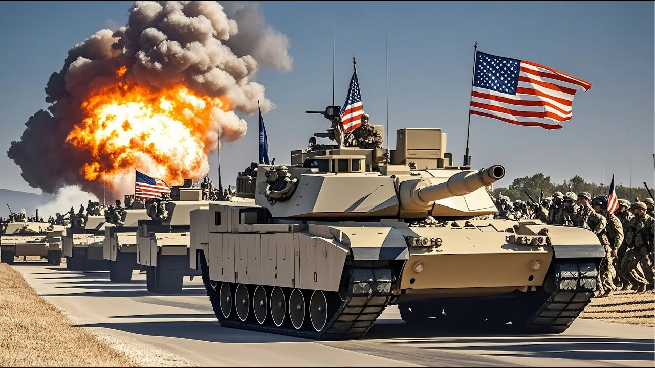 10 MINUTES AGO! US M1 Abrams Tank Convoy Arriving at Kursk Border ...