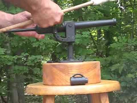 black powder breech loading swivel cannon - YouTube