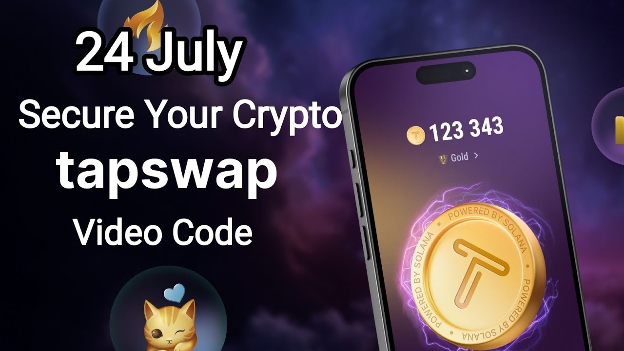 TapSwap Secure Your Crypto Video Code 24 July | Crypto Claimers - YouTube