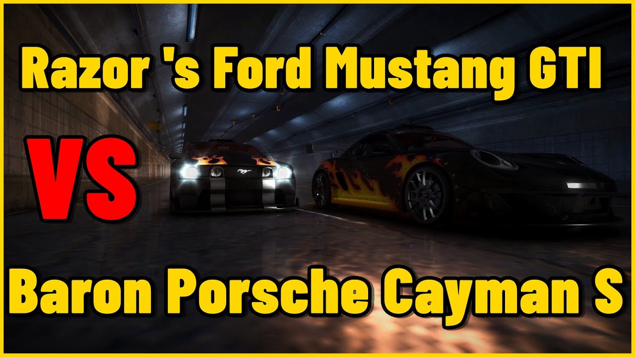Razor 's Ford Mustang GTI vs Baron Porsche Cayman S Blacklist Rivals vs ...