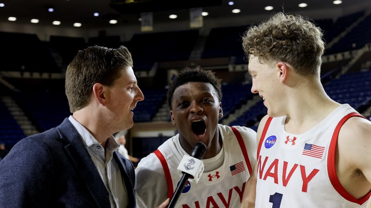 Navy Men's Basketball Interview: Austin Benigni vs. Harvard - YouTube