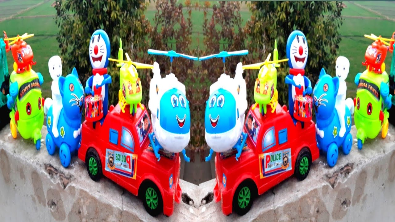 Hand drive colourful die Model mini Toys | Tractor, Truck, Helicopter ...