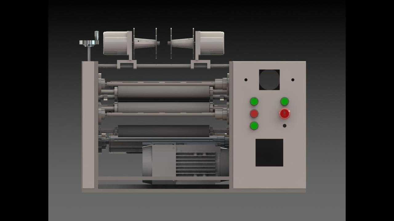 Tabletop Mini ttr slitter rewinder - YouTube