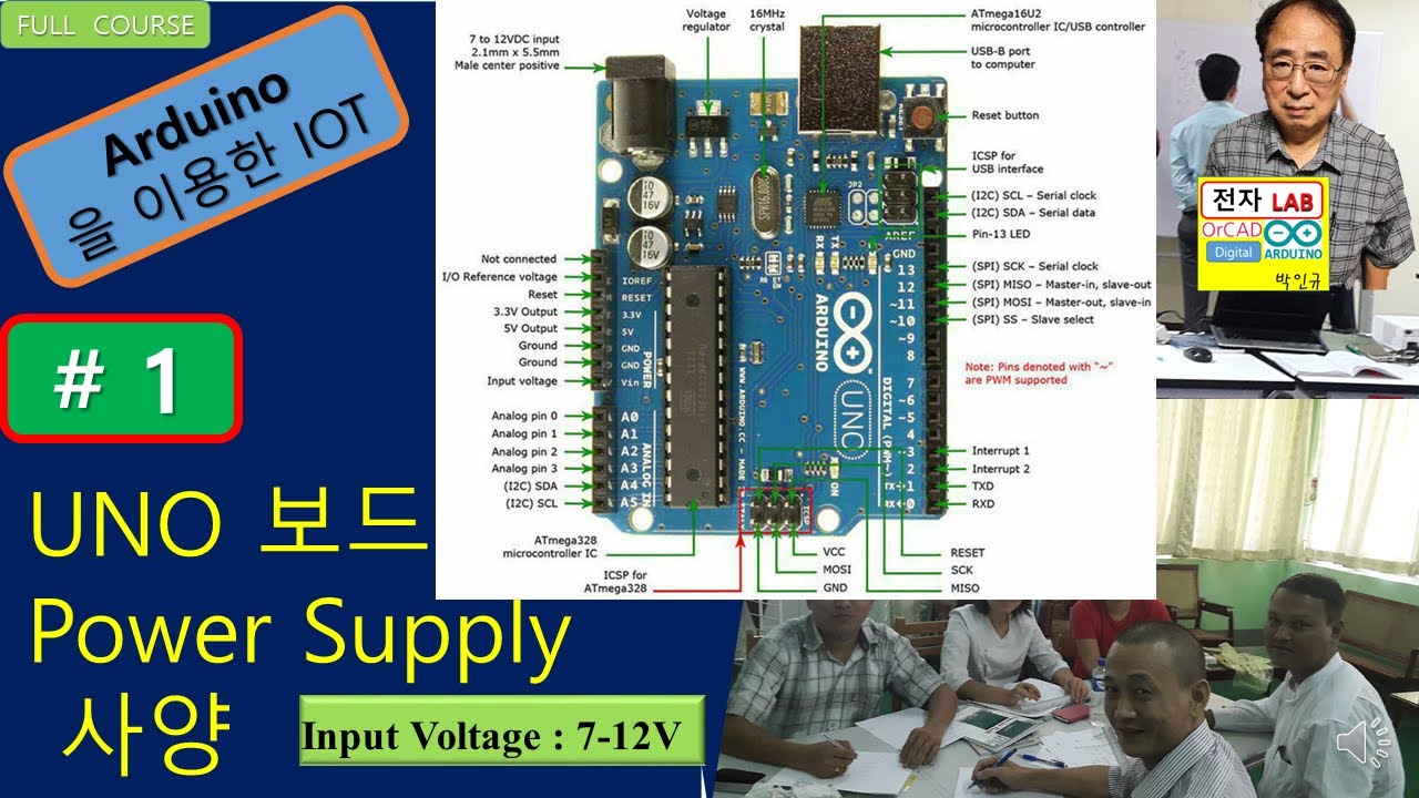 Arduino Uno 보드 전원 Power 사양 Arduino제1강 Youtube