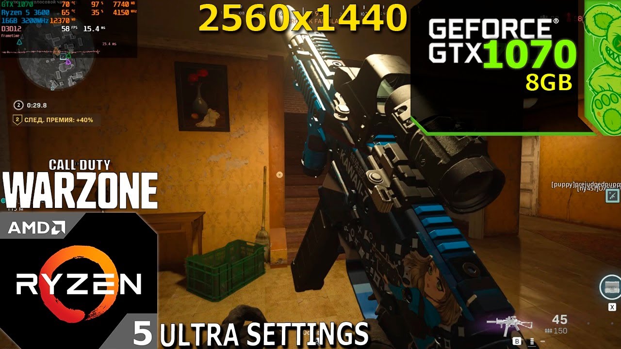 Call of Duty: Warzone - 2K Gaming : GTX 1070 8GB | 1440p (Ultra ...