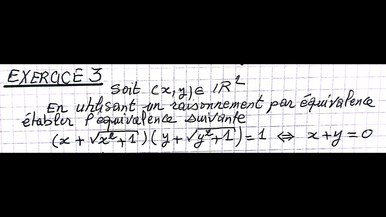 Vaincre le contrôle 1 SM1 Exercice 3 - YouTube
