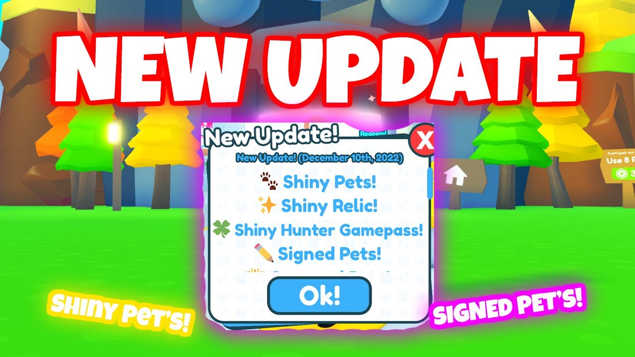 🔴LIVE🔴NEW UPDATE WITH SHINY PET'S AND SIGNED PET'S | Pet Simulator X ...