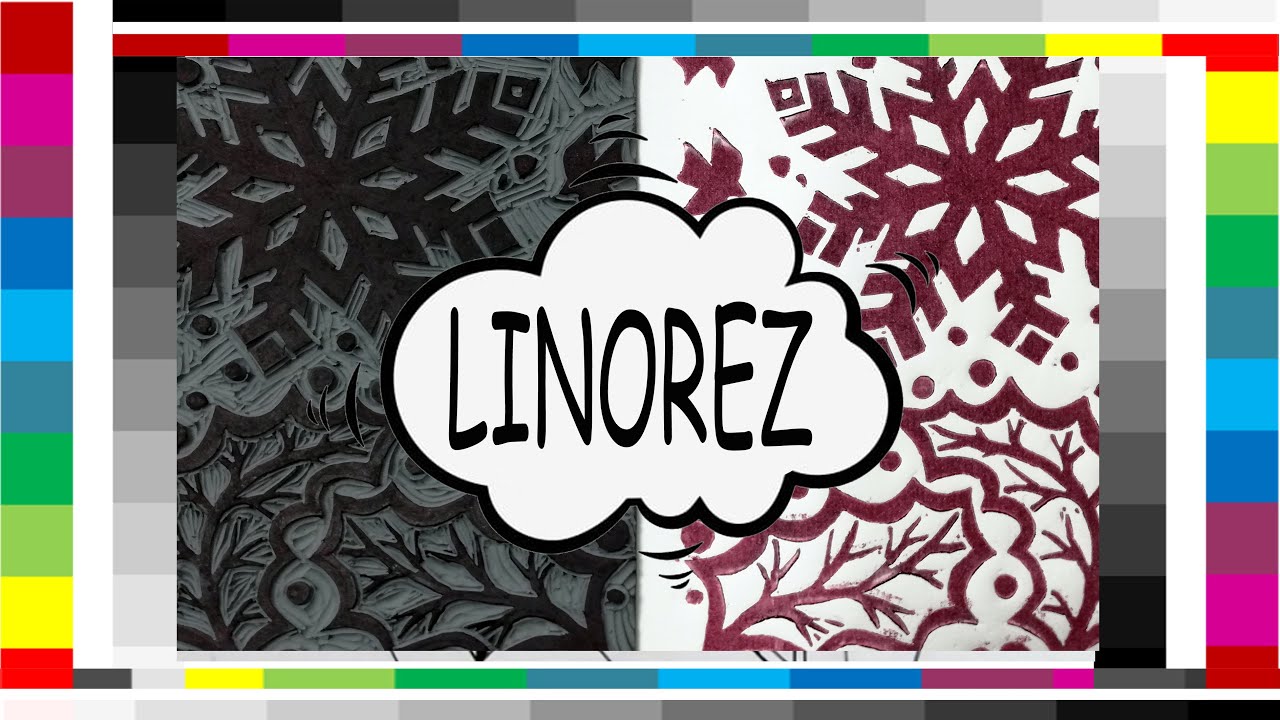 LINOREZ -objašnjen postupak i prijenos skice / LINOCUT xmass technique ...
