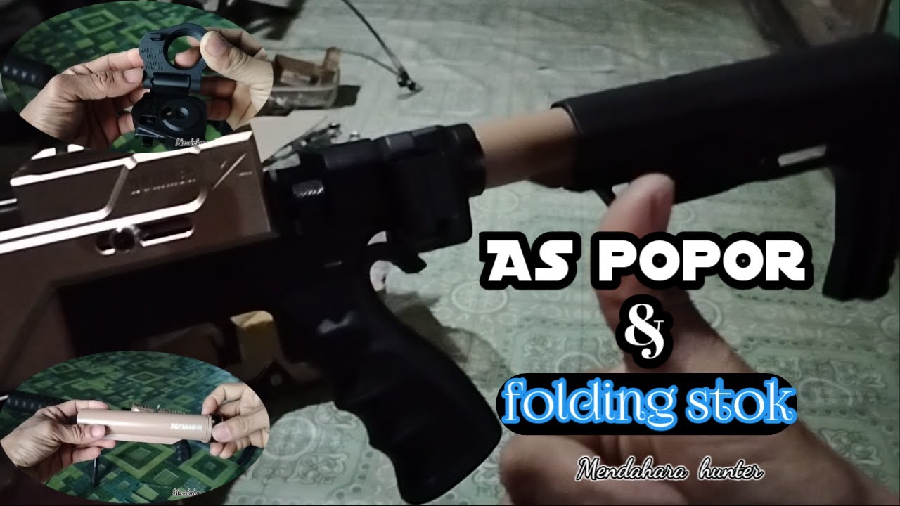folding stok dan as popor lipat untuk Hummer x - YouTube