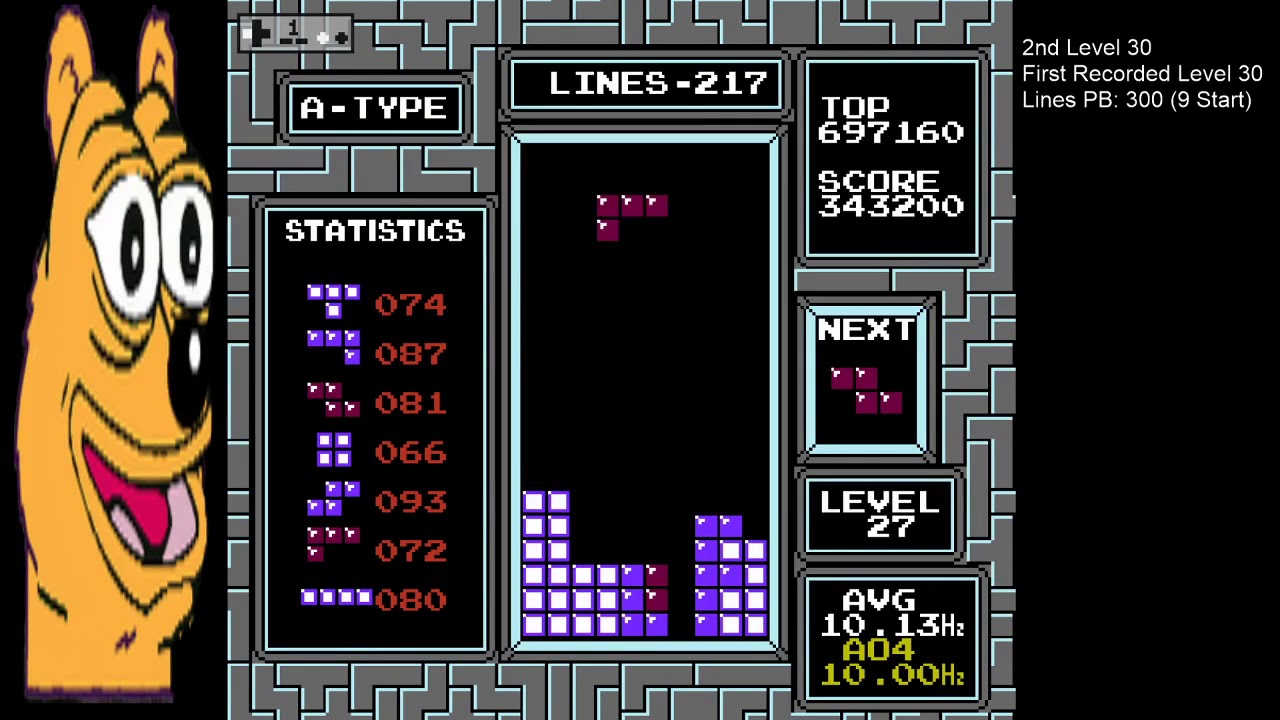 NES Tetris - Level 30, 241 Lines (19 Start) - YouTube