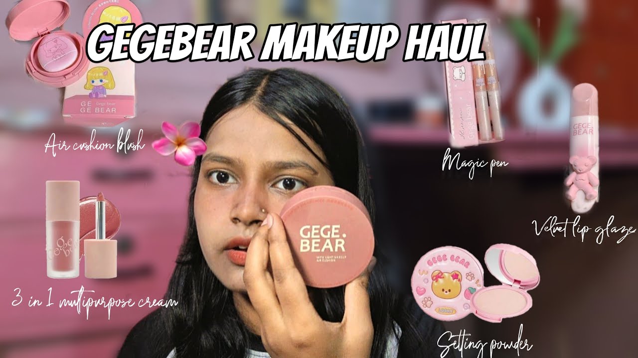 Trying *Gege bear* Viral Makeup🥹💗|| Working or not?😱 #makeup - YouTube