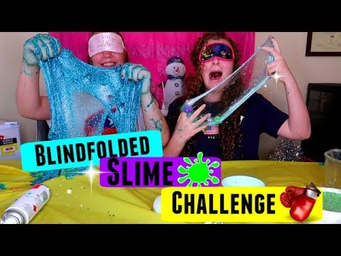 BLINDFOLDED SLIME CHALLENGE!! *who got sabotaged??* - YouTube