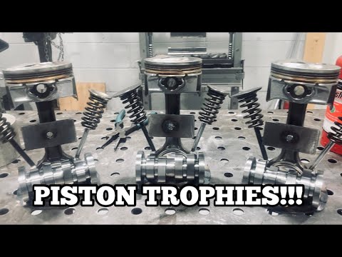 Homemade Piston Trophy Gift Idea Using Old Engine Parts!!! - YouTube