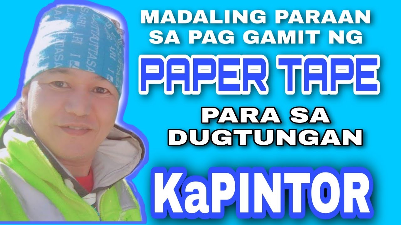 Paano mag MASILYA GAMIT ANG PAPER TAPE SA DUGTUNGAN - YouTube