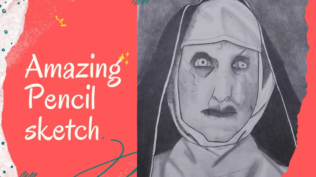 How to draw nun drawing | Nun drawing step by step | horror pencil ...