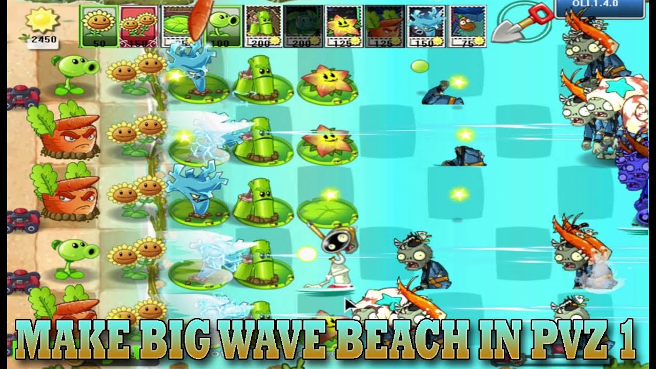 Test : Make Map Big Wave Beach in PvZ 1 Mod Online Lite - YouTube