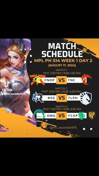 MPL PH S14 Week 1 Schedule of Matches #mobilelegends #mlbb #ml #shorts #viral #trending # ...