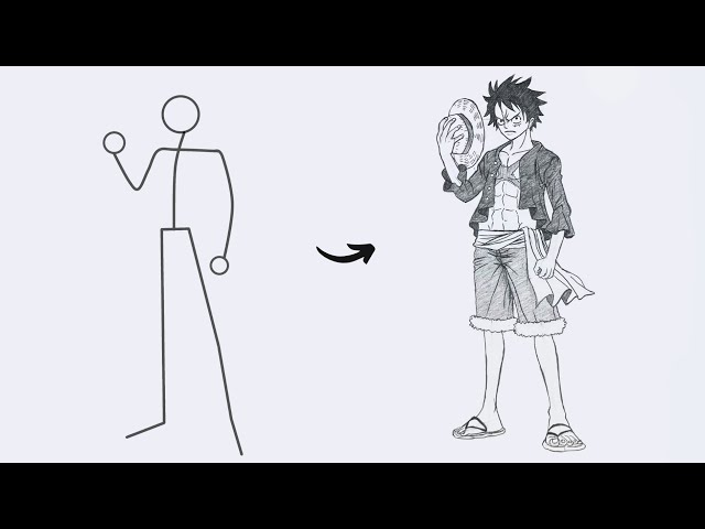 Learn How To Draw Monkey D Luffy Full Body From One Piece