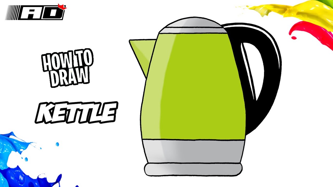 How to draw a Kettle - YouTube