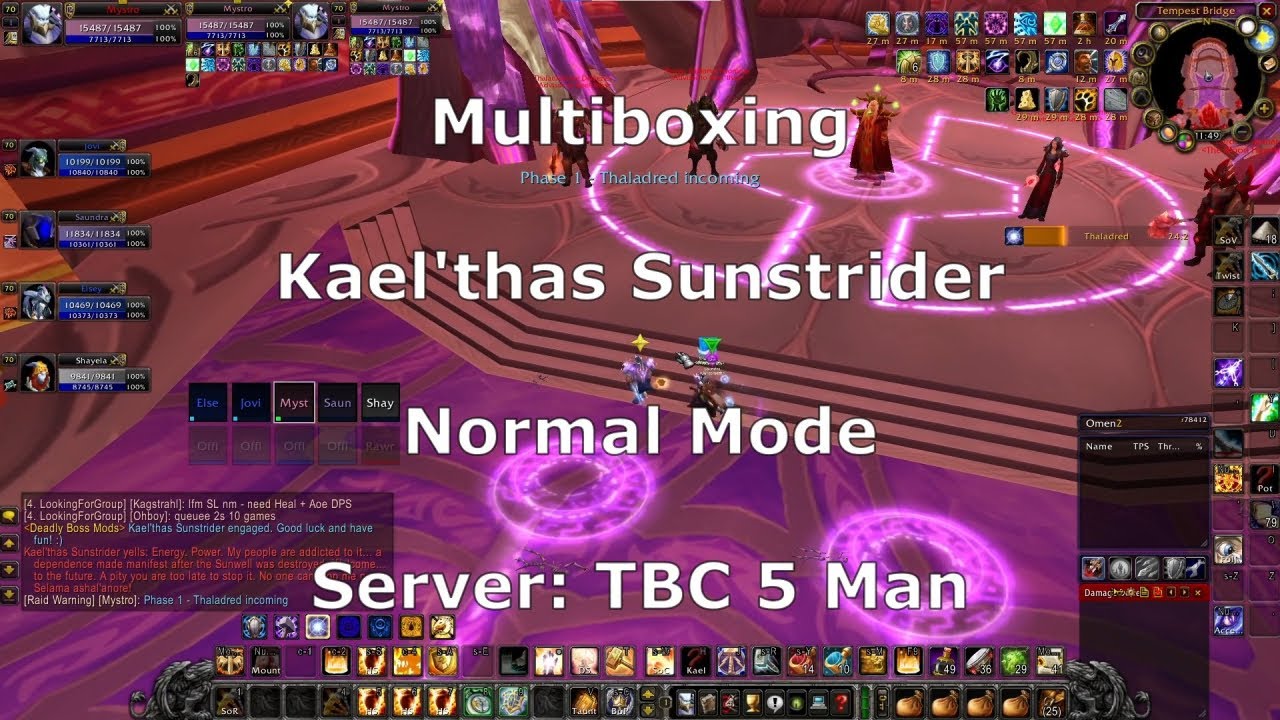 Multiboxing Kael'thas Sunstrider - TBC 5 MAN - YouTube