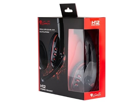 NATEC NSG-0640 GENESIS H12 GAMING HEADSET unboxing - YouTube