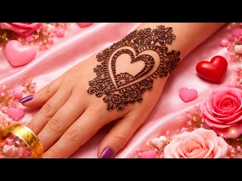 Valentine special mehndi/ Heart mehndi design / love mehndi design/ pretty henna design
