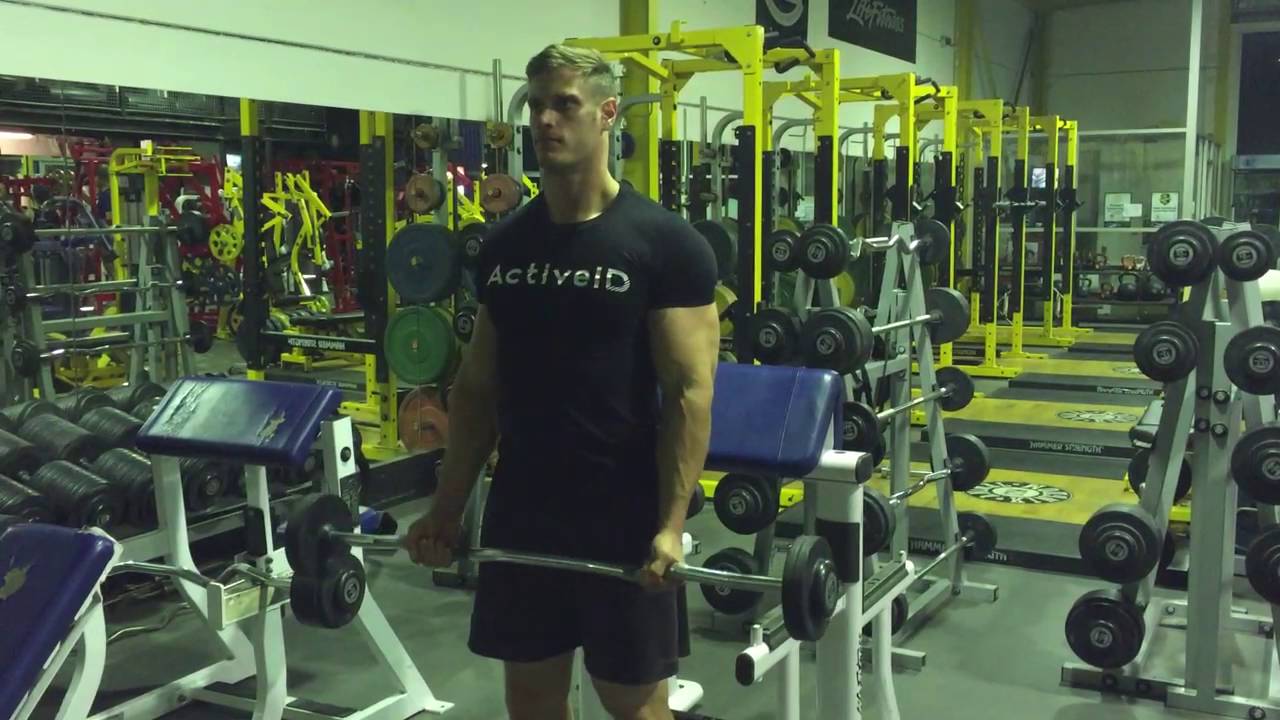 Standing EZ Bar Curl Demo - YouTube