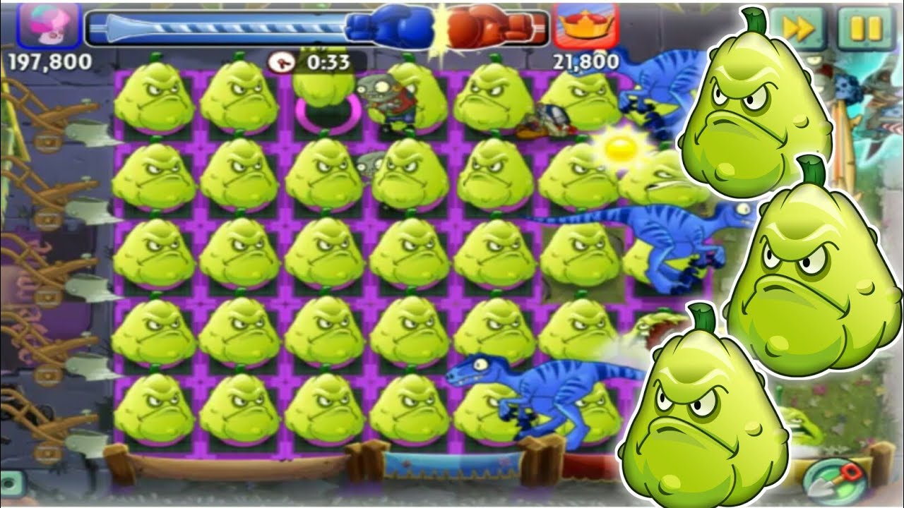 PvZ 2 Squash Level 1 vs EXPLOSIVE Zombies | Plants vs Zombies 2 arena ...