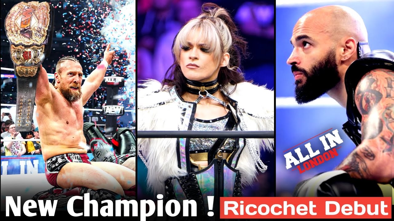 Bryan Danielson Wins AEW World Title🤯| Ricochet Debut In AEW | Jamie Heytar Return | AEW ALL IN ...