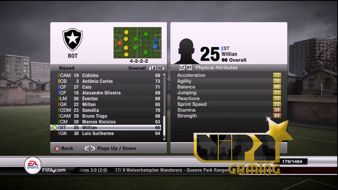 FIFA 12 - LIGA DO BRASIL TEAM ROSTERS & RATINGS - YouTube