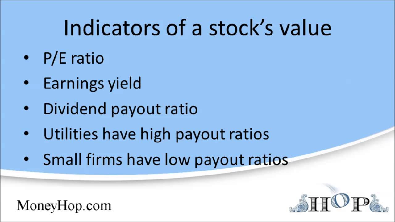 Indicators of a stock's value - YouTube