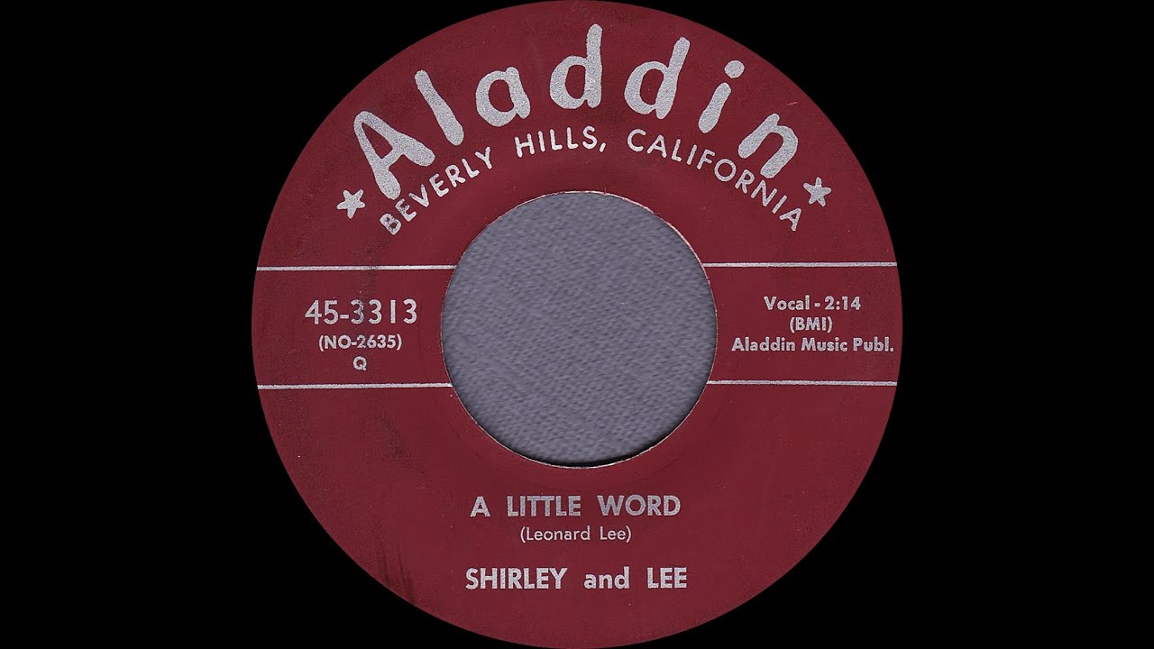 SHIRLEY AND LEE A Little Word (1956) - YouTube