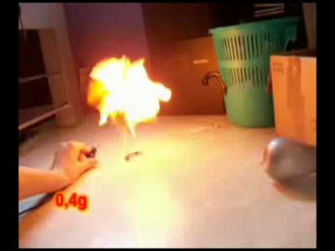 Static ignition of AP (acetone peroxide) - YouTube