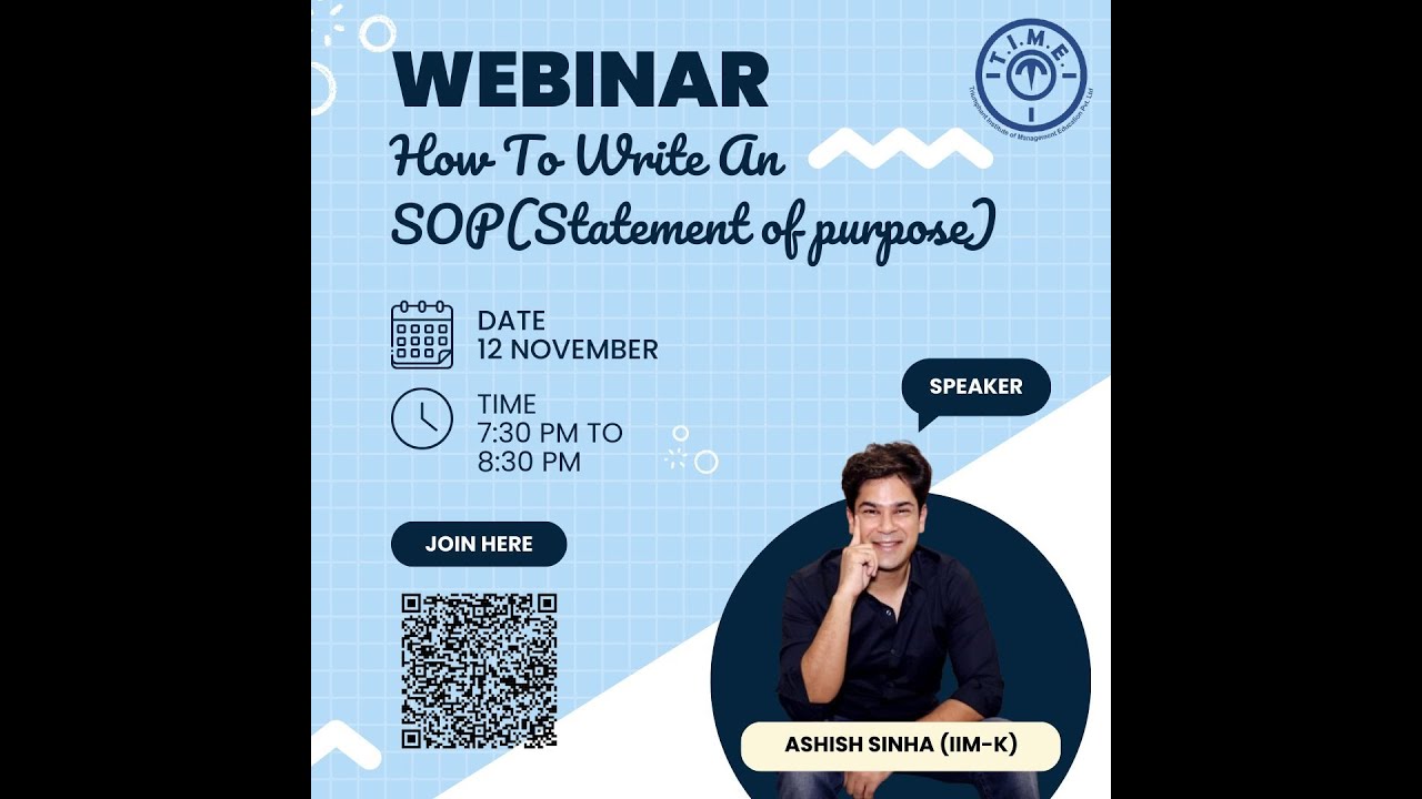 How To Write An SOP(Statement Of Purpose) By Ashish Sir (IIM-K) - YouTube