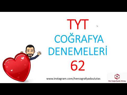YKS - TYT COĞRAFYA DENEME 62 - ULUTAŞ