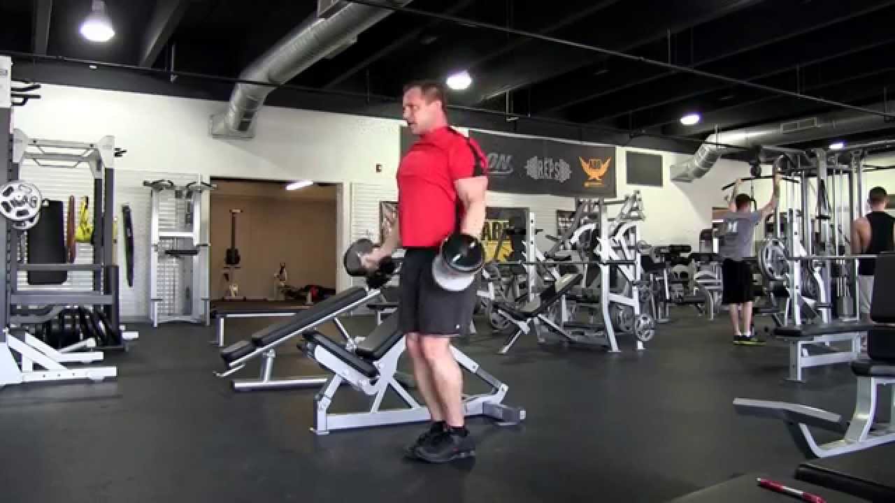 Standing Dumbbell Victory Raise to Shoulder Press - YouTube