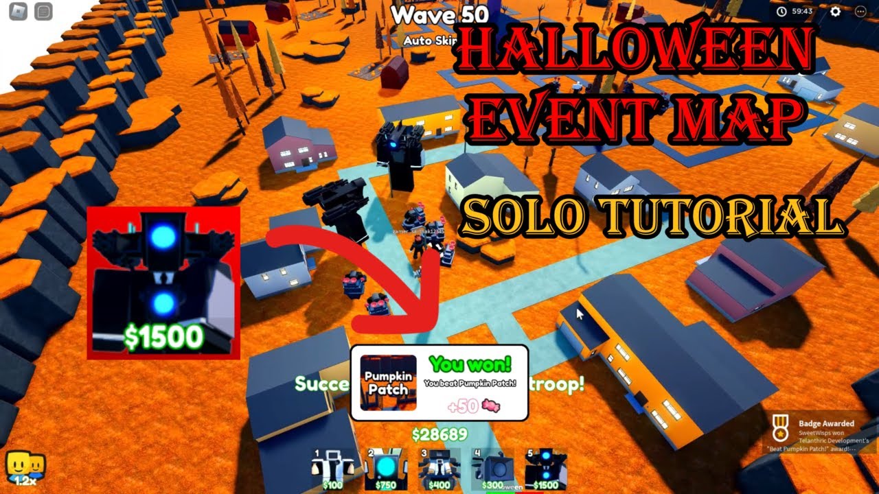 How to Solo the new Halloween Map in Toilet Tower Defense! - YouTube