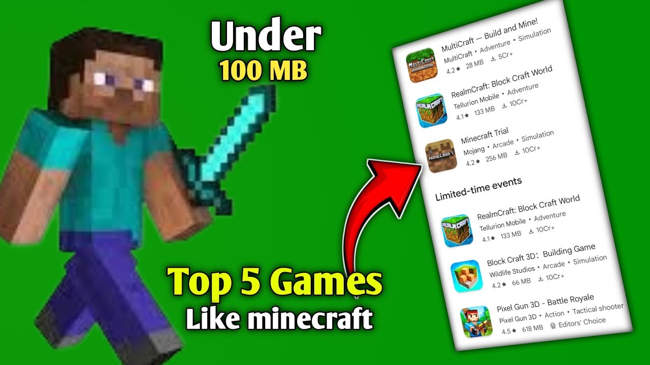 "5 SECRET Minecraft Clones 🤯 FREE Under 100MB – You’ve NEVER Seen These ...