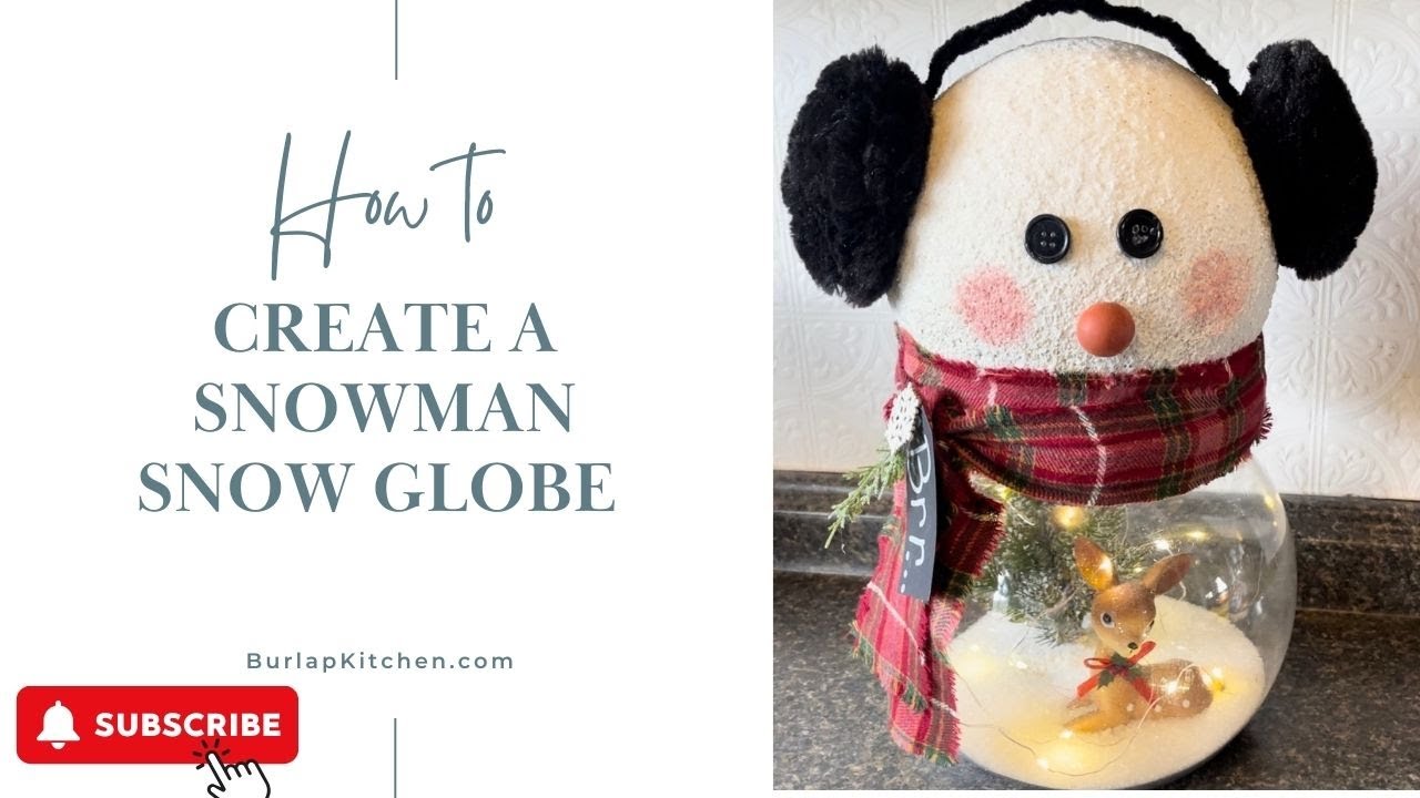 DIY Snowman Snow Globe - Up-cycled Project - YouTube